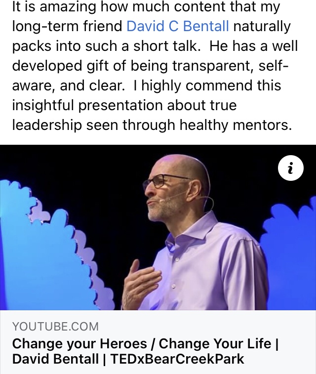 David Bentall on leadership | Edhird's Blog