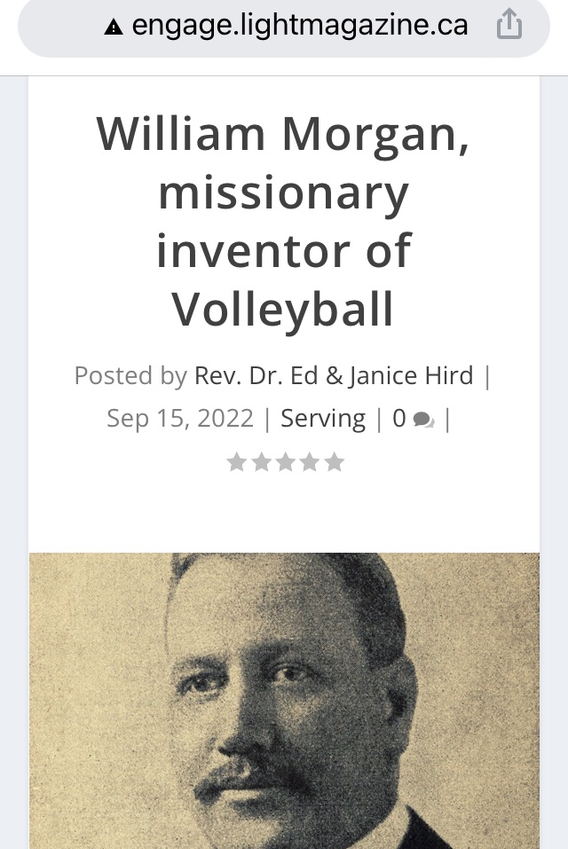 William Morgan, founder of Volleyball | Edhird's Blog