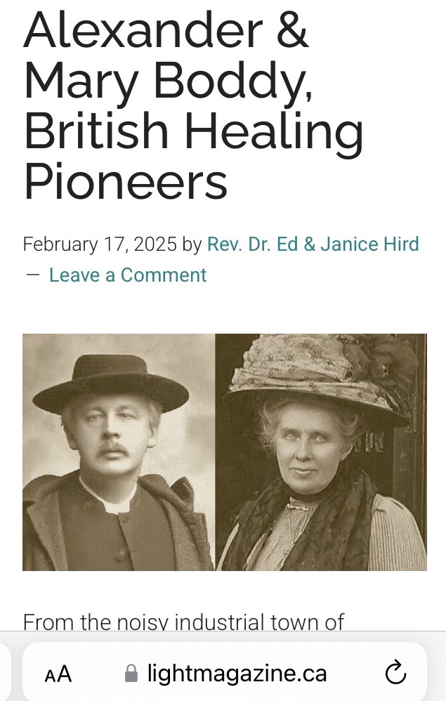 Alexander & Mary Boddy | Edhird's Blog