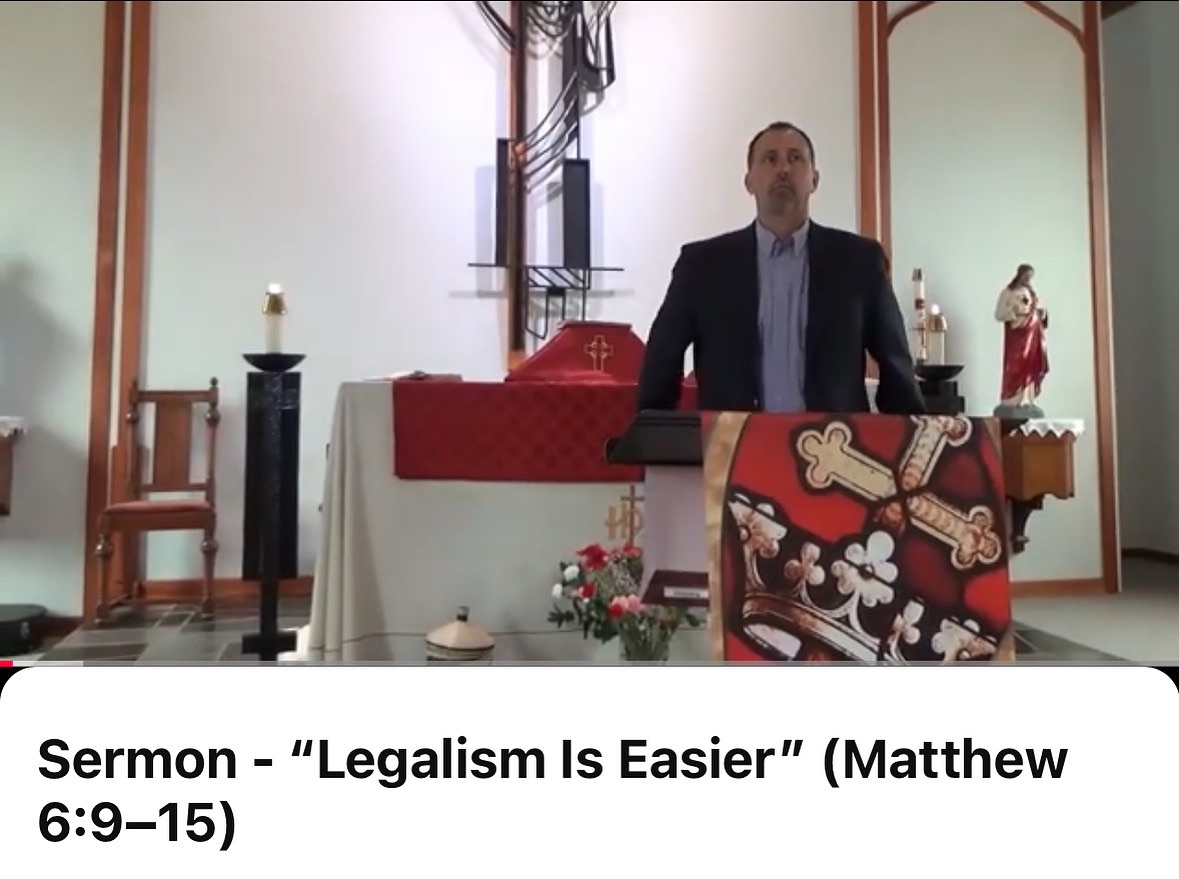 Matt Henson: Legalism is Easier | Edhird's Blog