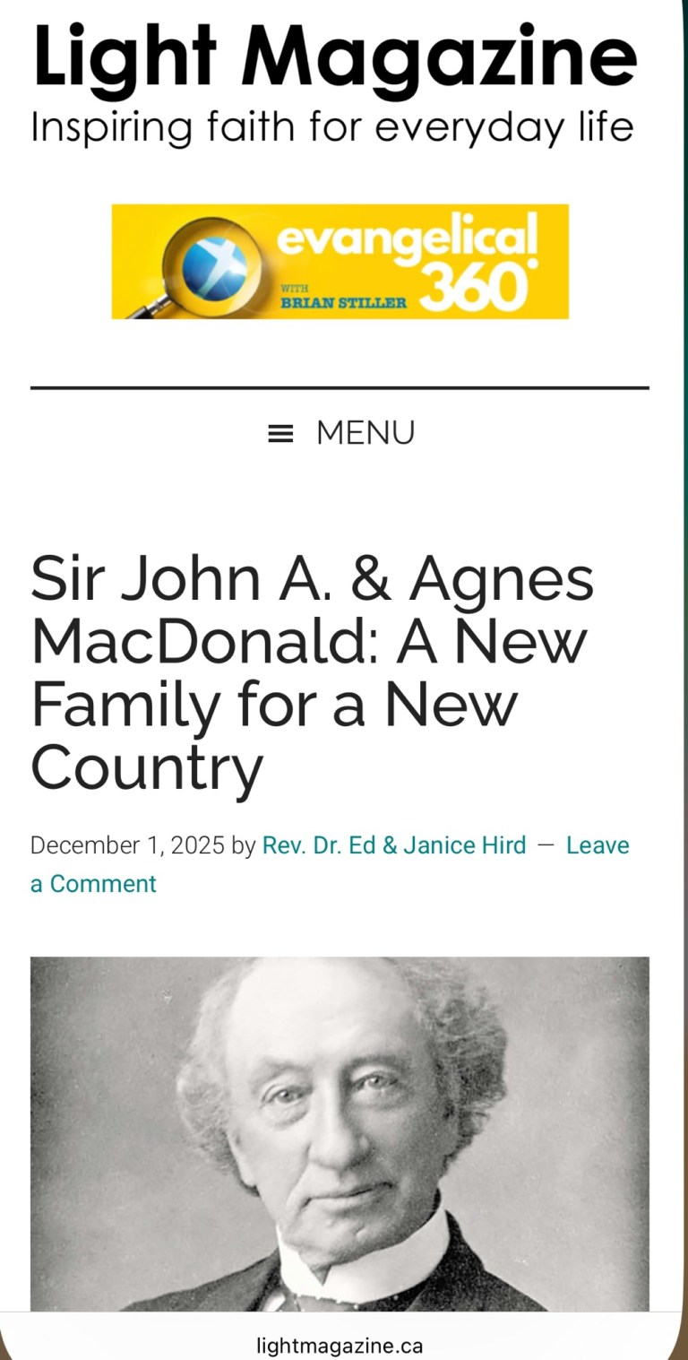 Sir John A & Lady Agnes MacDonald | Edhird's Blog